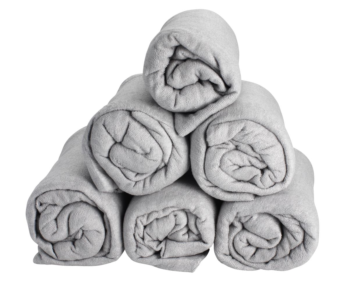 Terry sheet 80/90x200x25cm grey